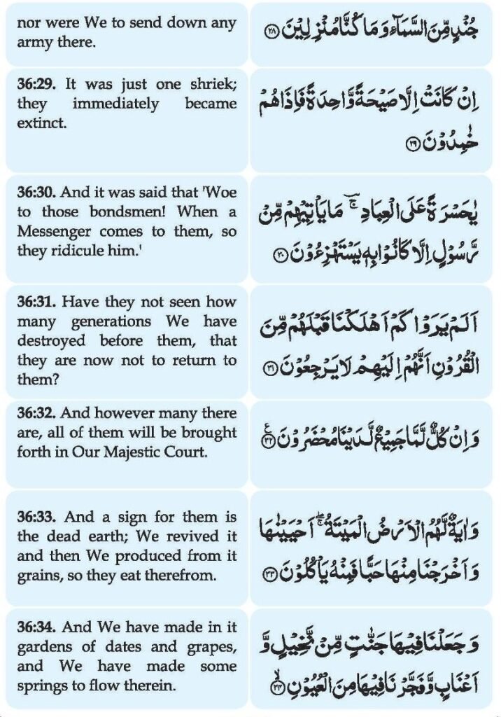 Surah Yaseen In Roman English - QURAN411